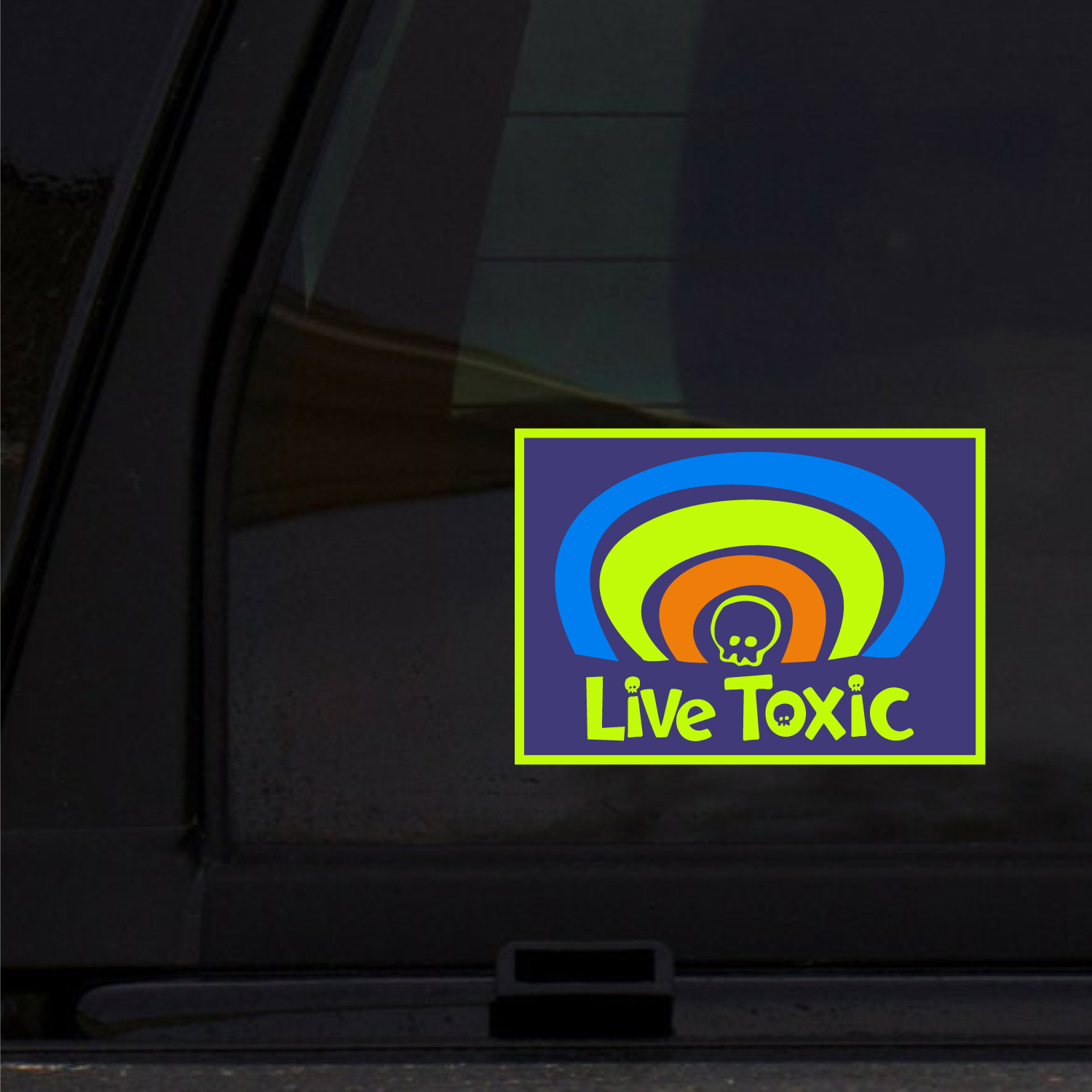 Live Toxic Sticker. Toxic Roots